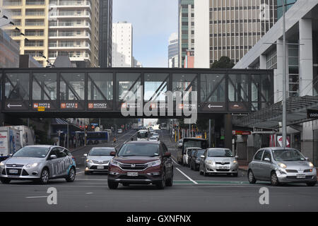 Road intersection scene with waiting cars Stock Photo - Alamy