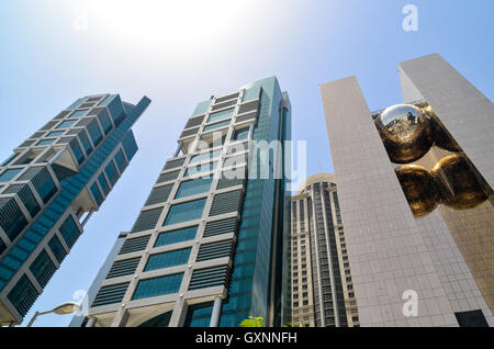 Building of the Ministry of Energy and Industry in Doha, Qatar Stock ...