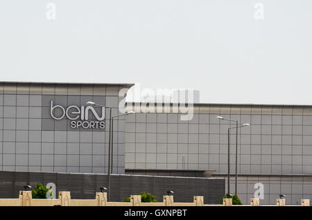 Headquarters of beIN sports sport channel in Doha, Qatar Stock Photo ...
