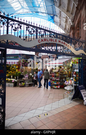 Carlisle historic market indoor hall Cumbria early Scotch Street ...