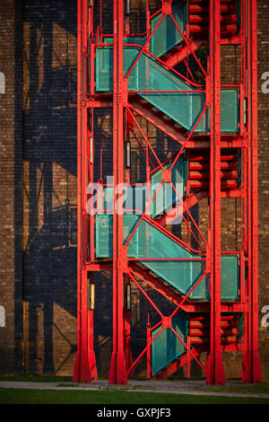 Manchester red stairs exterior tower Iron steps from Castlefield to ...