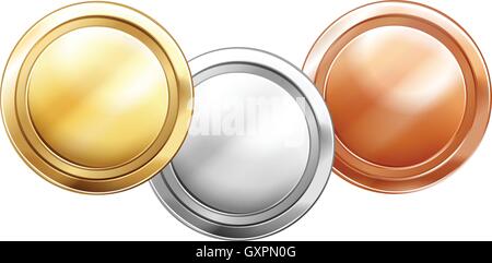 Three shiny coins on white background Stock Vector Image & Art - Alamy