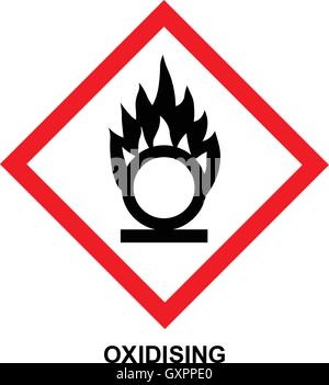 GHS hazard pictogram - OXIDISING , hazard warning sign oxidising ...