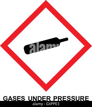 Danger Pressure Gas Symbol Sign Isolate On White Background,Vector ...