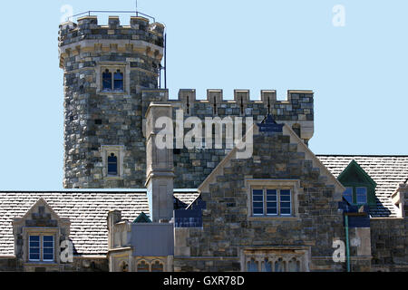 Entrance to Hempstead House castle and museum Sands Point Preserve Long ...