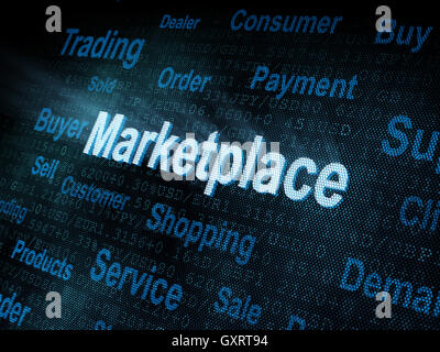 Digital marketplace concept word cloud background Stock Photo - Alamy
