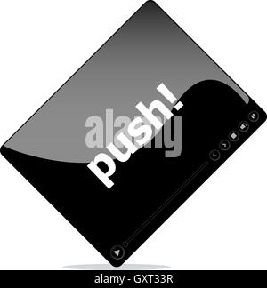 push on media player interface Stock Photo - Alamy