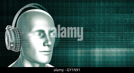 Sound Bites or Bytes with Man on Equalizer Background Stock Photo - Alamy