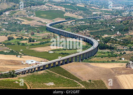 Curved highway seen near Segesta in Sicily Stock Photo - Alamy