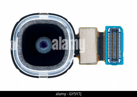 Camera part for smart phone isolate on white background Stock Photo - Alamy