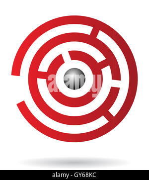 Abstract maze logo icon and design element Stock Photo - Alamy