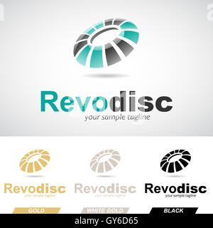 vector illustration of revolving round abstract icons Stock Photo - Alamy