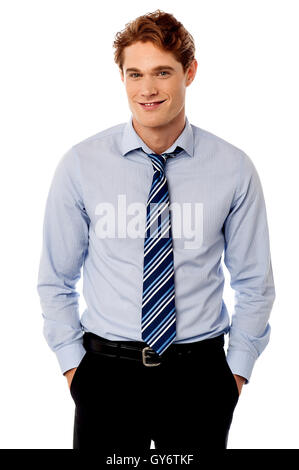Young stylish smiling sales executive Stock Photo - Alamy