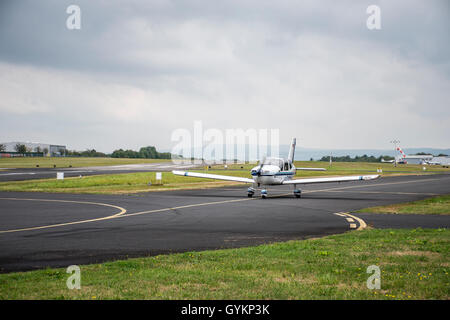 Airplane Take off tour Winningen Airport propeller plane 2 Stock Photo ...