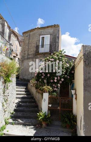 view of amantea traditional town of italy,castle Stock Photo - Alamy