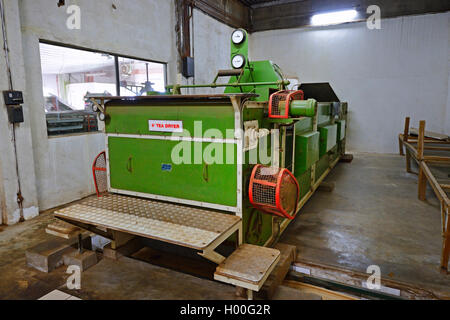 Machines for the tea production at the tea factory of the Seychelles ...