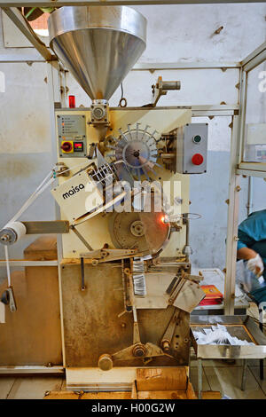 Machines for the tea production at the tea factory of the Seychelles ...