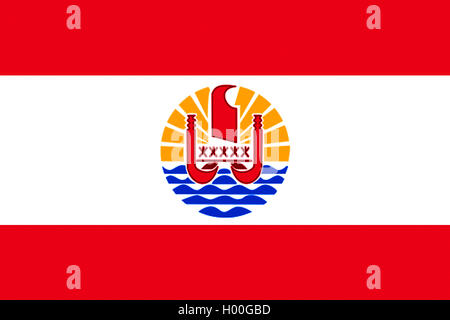 French Polynesia Flag Stock Photo - Alamy