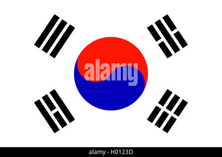 Flag of South Korea, Taegukgi Stock Photo - Alamy