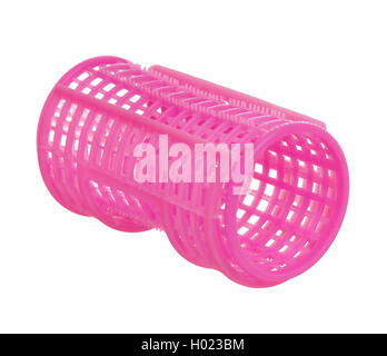 Single plastic hair curler isolated on white background Stock Photo - Alamy