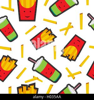 French fries icon. Fast food isolated line icons Stock Vector Image ...