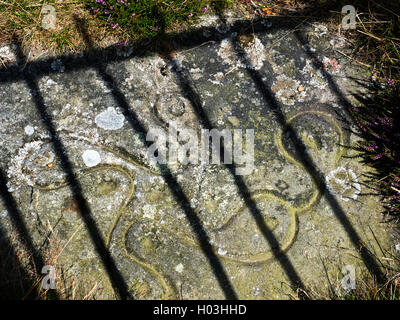 Swastika Stone on Ilkley Moor, Ilkley, West Yorkshire, England, UK ...