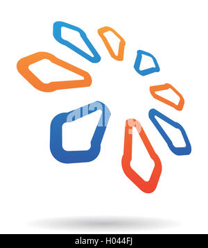 Distorted logo icon and graphic design Stock Photo - Alamy