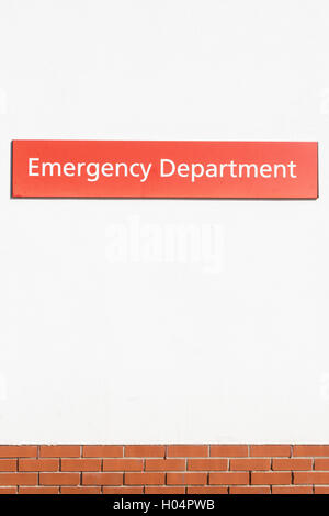 Sign to the Emergency Department (Accident and Emergency, A&E) and ...