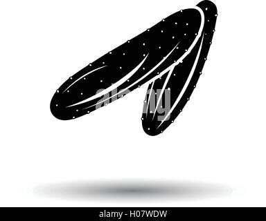 Cucumber icon. White background with shadow design. Vector illustration ...