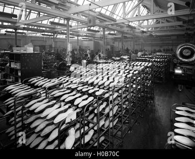 British shoe making factory in Bedfordshire England Uk 1964 Stock Photo ...