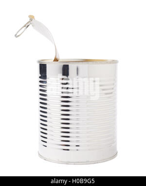 Metal can isolated over white background Stock Photo - Alamy