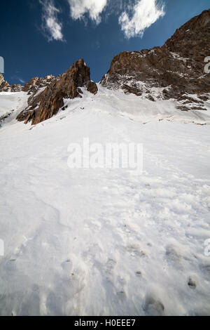 Beautiful lanscape of high mountains with a glacier Stock Photo - Alamy