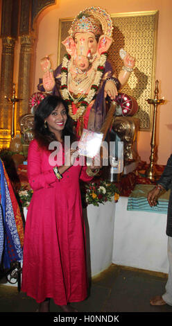 Marathi actor Megha Ghadge during the release of Marathi album Sonyachi ...