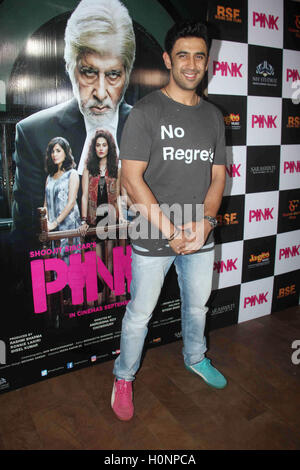 Bollywood actor Amit Sadh during the screening of film Pink in Mumbai ...