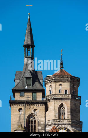 The historic clock tower of the collegiate church of St Peter and ...