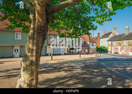 Wickham Market Suffolk, market square and high street in the Suffolk ...
