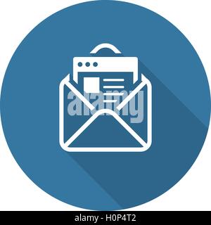 Envelope design, Message email mail letter marketing communication card ...