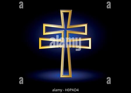 Double Christian cross crucifix symbol of faith and love for God Jesus ...