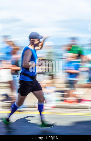 Runner at the Long Course, Tenby, 2015 Stock Photo - Alamy