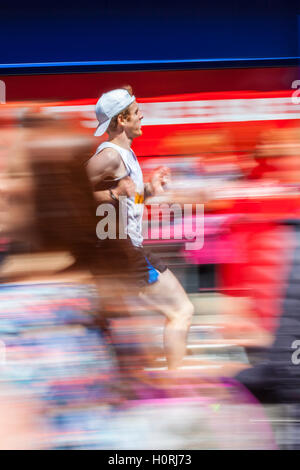 Runner at the Long Course, Tenby, 2015 Stock Photo - Alamy