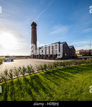 The refurbished pump house of the old south wheal crofty tin mine at ...