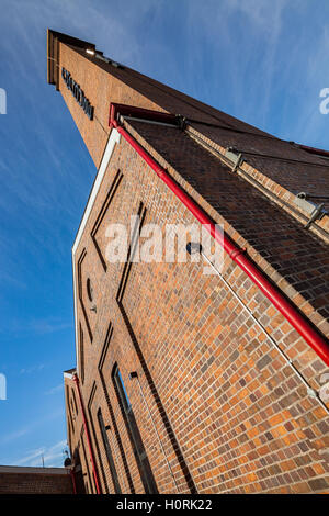 The refurbished pump house of the old south wheal crofty tin mine at ...