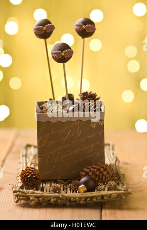 Chocolate cake pops Stock Photo - Alamy