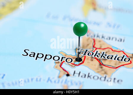 Map of Sapporo Stock Photo - Alamy