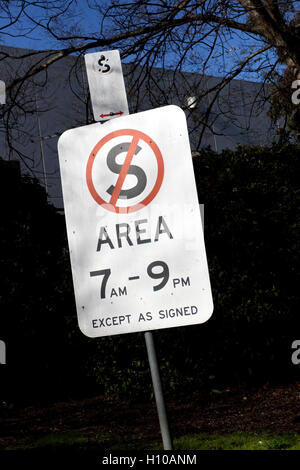 A road sign for a no parking area Stock Photo - Alamy