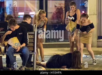 Students out in Cardiff during freshers week which traditionally sees ...