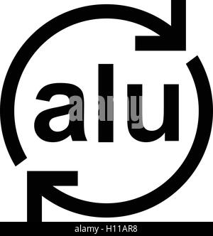 Aluminium recycling symbol ALU 41, metals recycling code ALU 41, vector ...