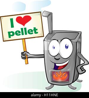 pellet cartoon with signboard on white background Stock Vector Image ...