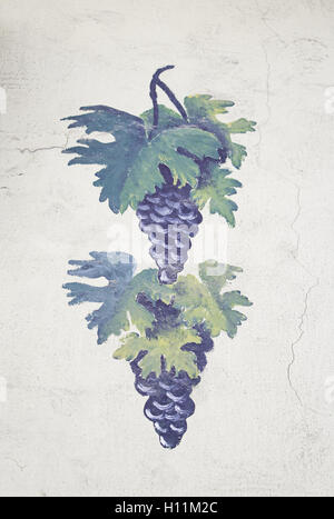 Grapevine Leaf Hand Drawn Watercolor Illustration. Grapes Tree ...