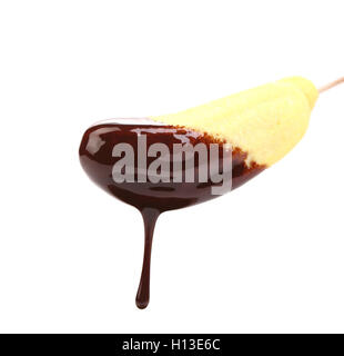 Marshmallow with chocolate dripping Stock Photo - Alamy